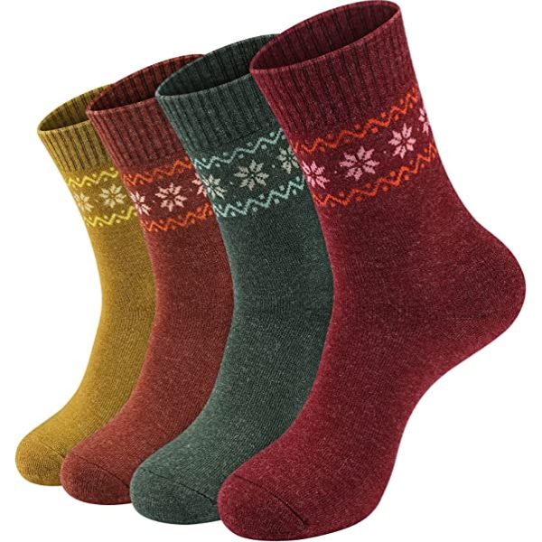 SIX Pairs of Men's or Women's Super Soft Faux Lambs Wool Socks in ...