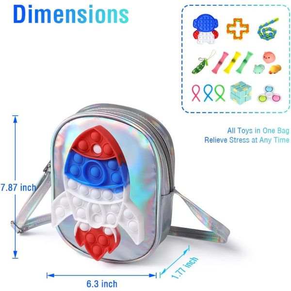 New Kid's Pop Fidget Bag PREFILLED with Fidget Toys! The bag itself is ...