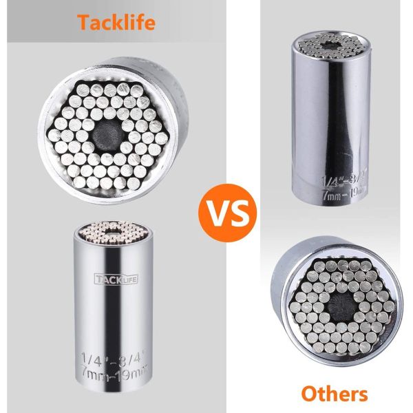 TWO PACK of Pro Grade Universal Socket Tools With Drill Adapters - 7mm ...