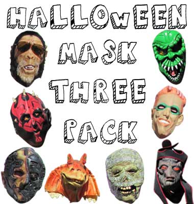 3 Pack - Assorted Halloween Masks - THAT Daily Deal