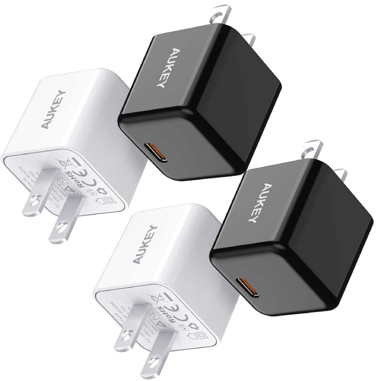 4-Pack of 20W Ultra Compact High Speed USB-C Wall Chargers for iPhone ...