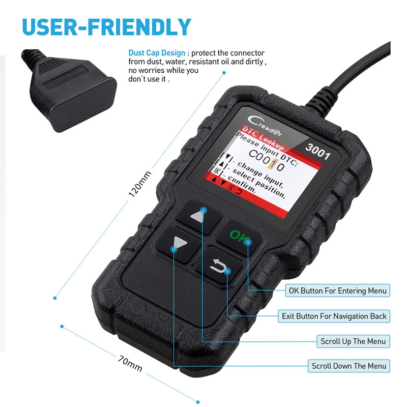 Universal Car Engine Scanner / Reader- Enhanced OBD II Code Reader ...