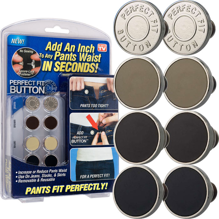 FREE - Perfect Fit Button 8 pc. Set - Add or Move an Inch to any Pants ...