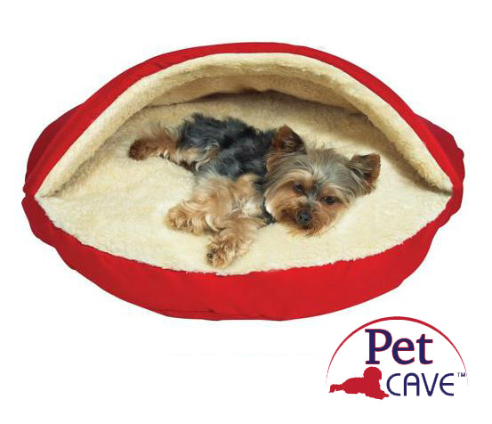Pet Cave Pet Bed - Cozy Sherpa Lining Keeps Your Buddy Nice and Warm ...