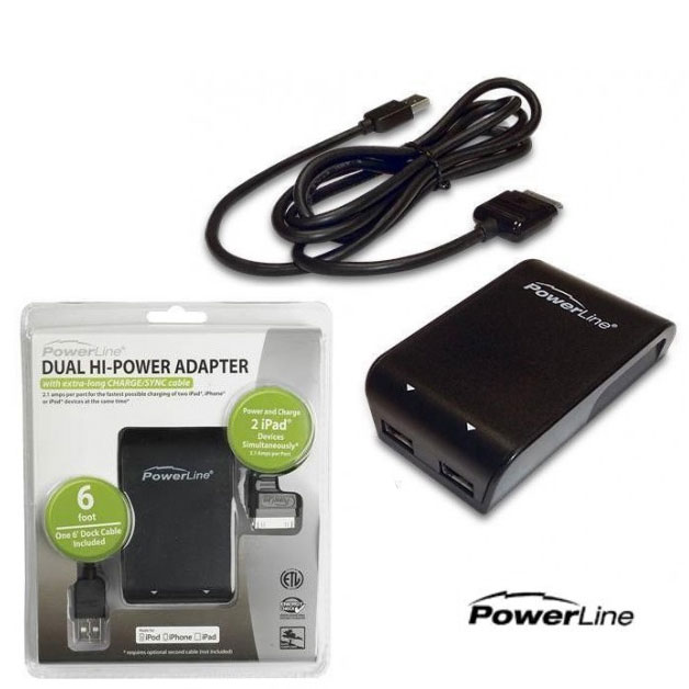 PowerLine Dual Port 4.2amp Hi-Speed Smartphone / Tablet Charging ...