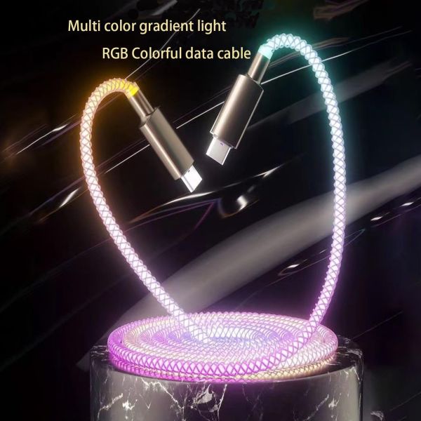 Energy Flow Fast Charging LED RGB Charging Cable - USB-C to USB-C, but ...