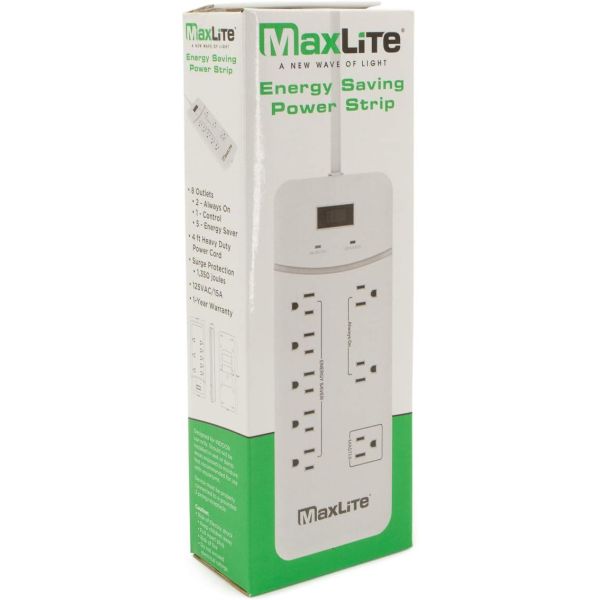 8 Outlet Advanced Power Strip Surge Protector with On/Off Toggle and ...