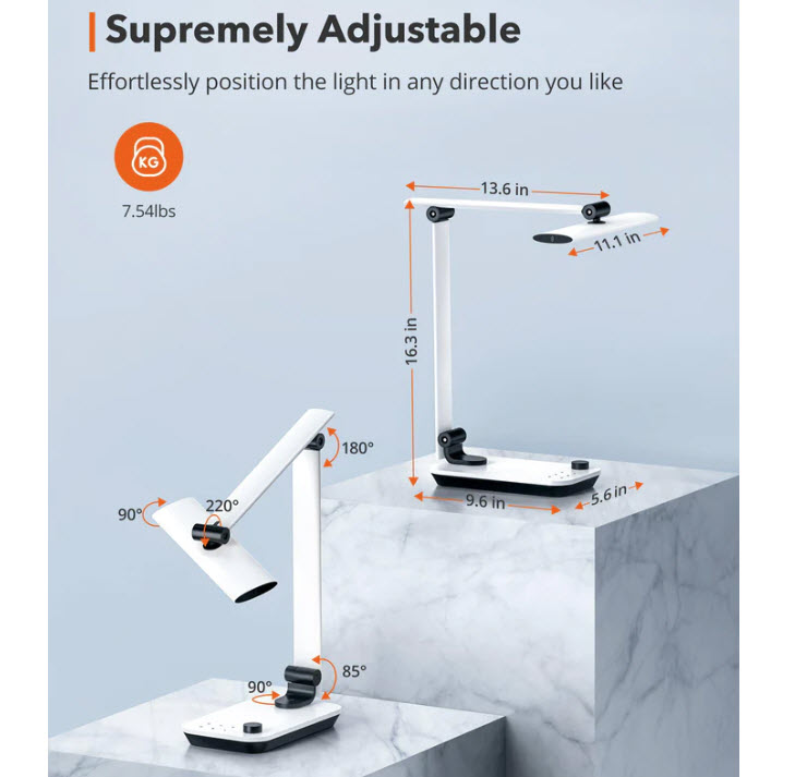 Taotronics Adjustable Light / Adjustable Angle LED Desk / Nightstand ...