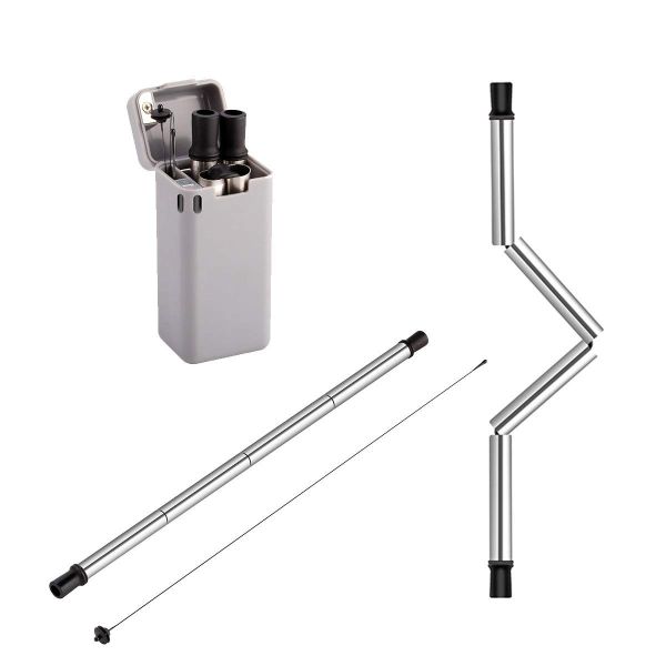 SECRET DEAL - 2 of PACK Reusable Stainless Steel Collapsible Metal ...