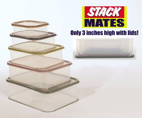 Stack Mates 5 Pc Set Food Containers - THAT Daily Deal