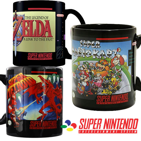 SET OF 3 Officially Licensed Super NES Mugs - Legend of Zelda, Super ...