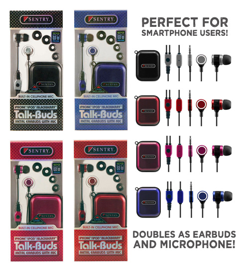 Talk-Buds Metal Earbuds with Mic - PERFECT For Smartphone Users! - THAT ...