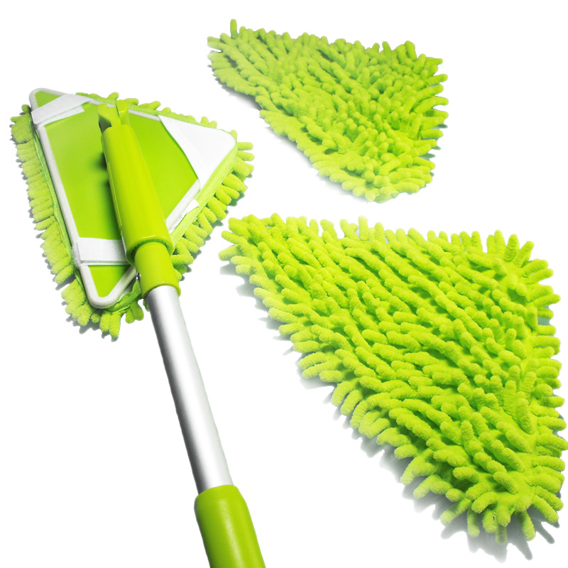 Telescoping Triangle Mop & Surface Cleaner With 2 Bonus Heads - Perfect ...