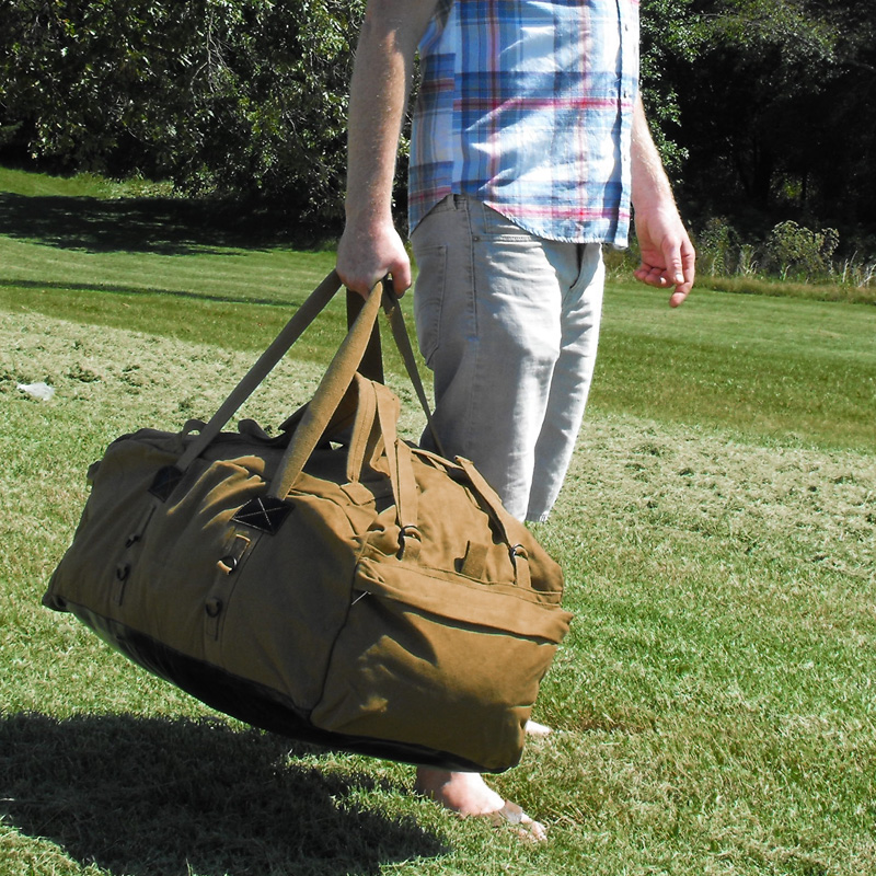 Texsport Large Canvas Tactical Backpack / Duffel Bag w/ Waterproof ...