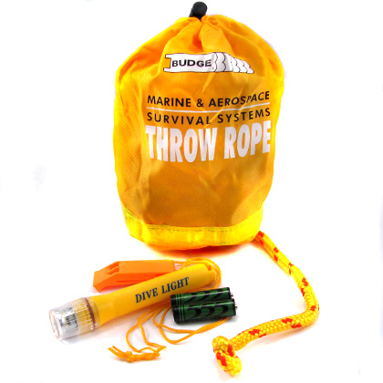 Emergency / Survival Systems Throw Rope with Waterproof Light, Whistle ...