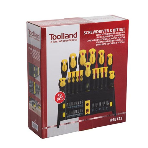 ULTIMATE TOOL SET - Toolland 39 Piece Driver Set With Mount Rack ...