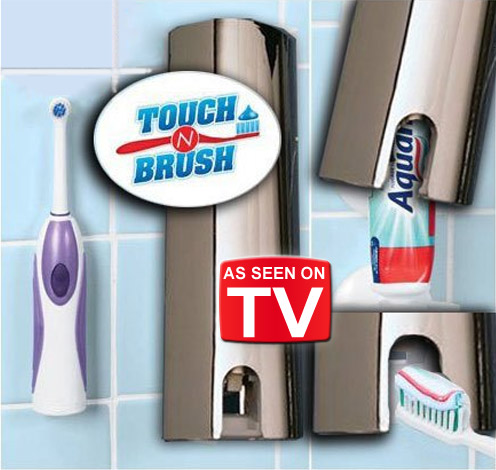 2 Pack - Touch N Brush Hands Free Toothpaste Dispenser Chrome Finish ...