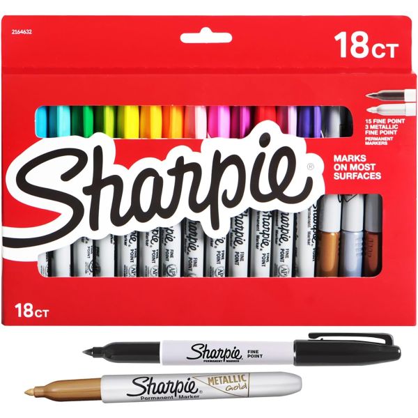 SHARPIE Limited Edition Fine Point Color Permanent Markers 18 Count ...