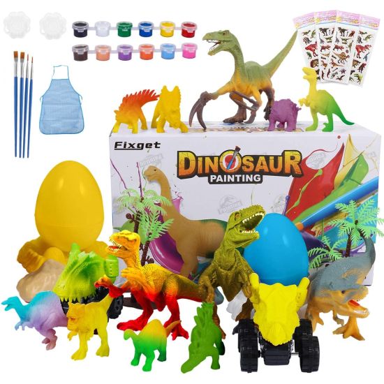 Fixget Dinosaur Painting Kit 36 Piece Kids Crafts and Arts Set ...