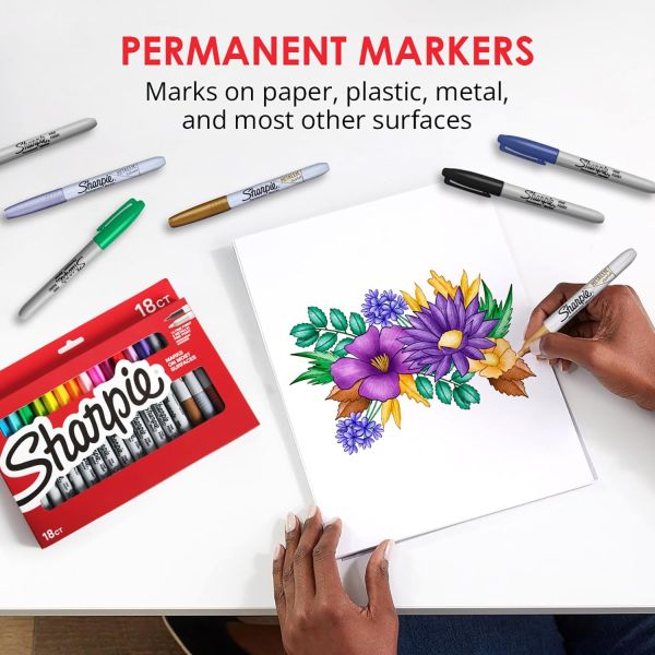 SHARPIE Limited Edition Fine Point Color Permanent Markers 18 Count ...