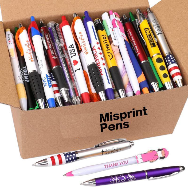 3 POUNDS of Misprint Retractable Pens - All black or blue ink - These ...